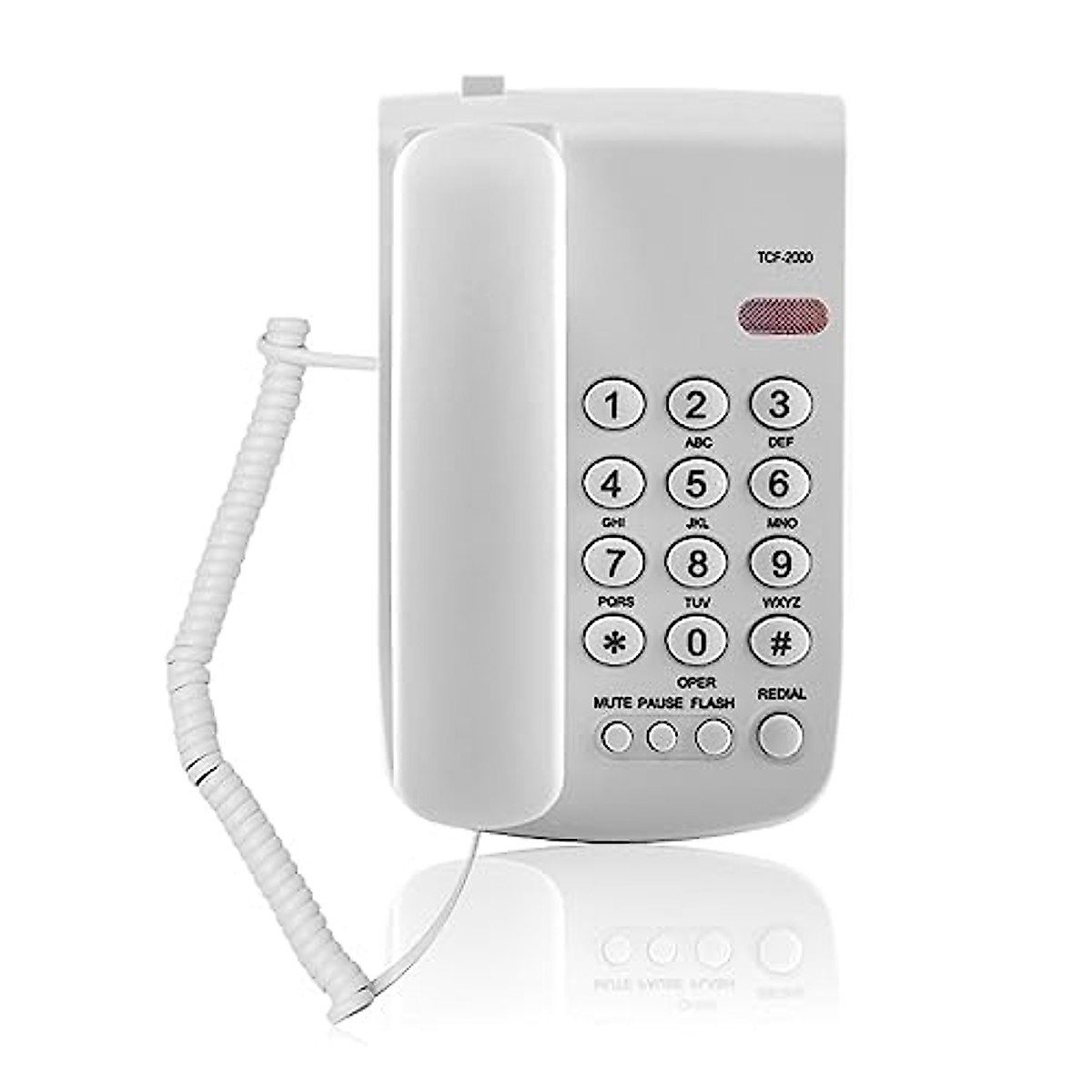 TCF-2000 Desktop Fixed Telephone Elegant Corded Landline Phone for Hotels and Homes Bars Guest Room Home Phone Hotel Phone Corded Phone Desktop Fixed Telephone Wall Mountable Landline Phone