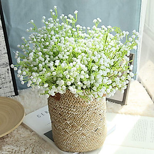LOVENIMEN Artificial Gypsophila, Baby Breath Plastic Plants Fake Flowers Wedding Bridal Bouquet Party Indoor Outdoor DIY Home Garden Verandah Corridor Table Arrangements Decoration - 4 pcs