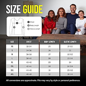 Thermajohn Thermal Shirts for Men V Neck Long Sleeve Thermal Compression Shirts for Men Base Layer Cold Weather (Black, X-Large)