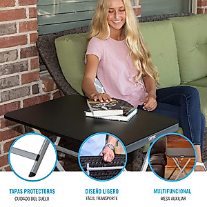 Lifetime Small Folding Table, Personal TV Tray - Portable - great for Kids, Camping, Cards, or Laptops - Plastic Black 30 Inch (80623)