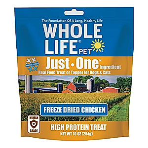 Whole Life Pet Just One Chicken Dog and Cat Value Packs - Human Grade, Freeze Dried, One Ingredient - Protein Rich, Grain Free, Made in The USA