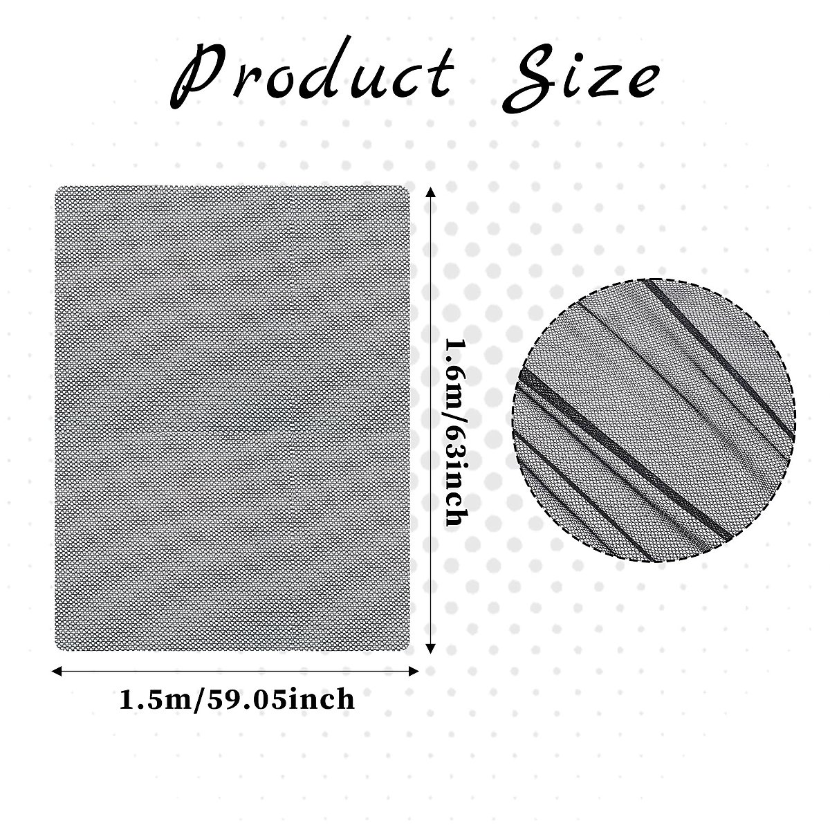 62 x 59-inch Slightly Stretchy Soft Mesh Black Mesh Fabric Netting Mesh Fabric Netting for Backpack Pocket and Straps, Netting Bag Shopping Bag, Netting Clothes and Sewing Projects