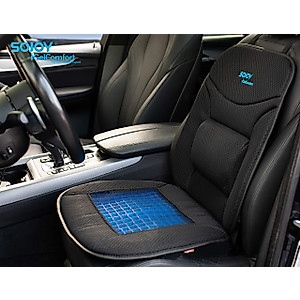 Sojoy Truck Seat Cushion with Firm Lumbar Support,Gel Seat Cushion with Upper Lower Back Support Pillow for Office,Car,Truck, Pain Relief Coccyx Seat Cushion