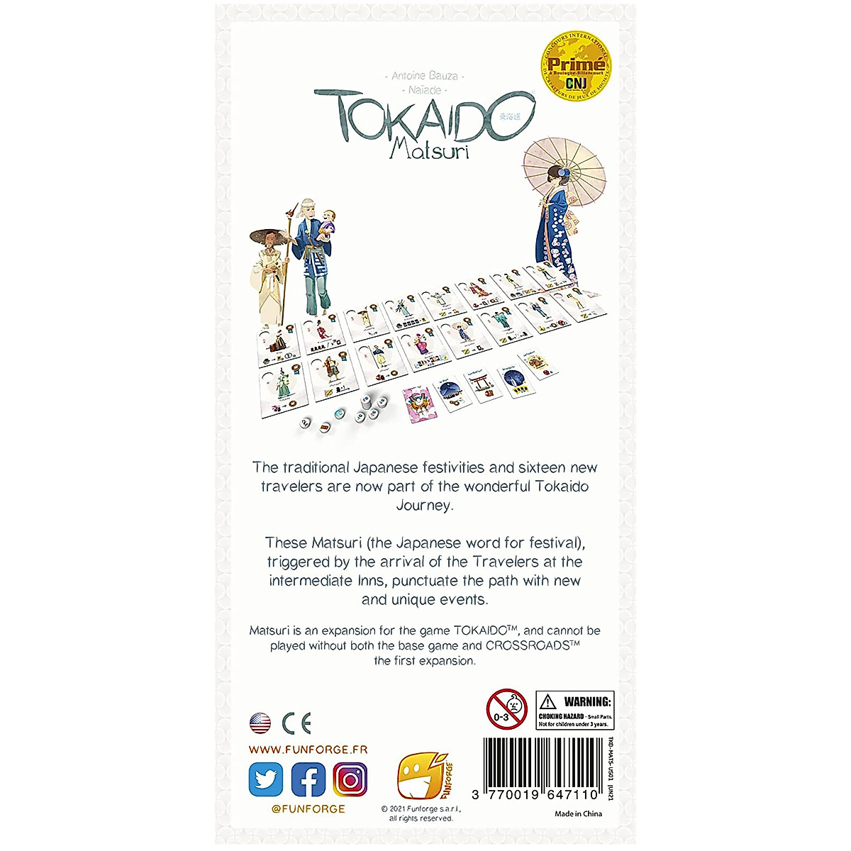 Funforge Tokaido Matsuri 5th Edition Board Game Expansion | Strategy Game | Adventure Game | Exploration Game | Ages 8+ | 2-5 Players | Average Playtime 45 Minutes | Made by Funforge