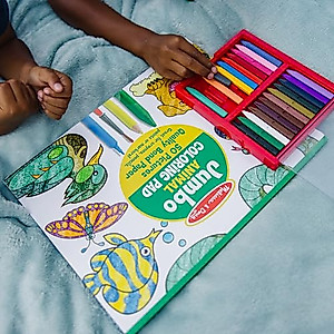 Melissa & Doug Jumbo Coloring Pad (11 x 14 inches) - Animals, 50 Pictures - Animal Coloring Book, Art Paper For Kids Painting And Drawing
