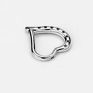 FANSING 316L Surgical Steel Daith Earring for Left Ear 16g 8mm Heart Daith Piercing Jewelry 16 Gauge Earring for Daith Piercing