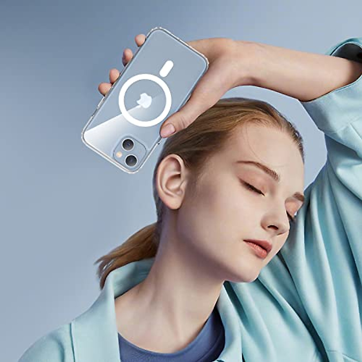 VEGO Clear Case Compatible with iPhone 13 Case & iPhone 14 Case, Magnetic Case with Built-in Magnets Compatible with MagSafe, Crystal Clear Slim Soft TPU Cover for iPhone 13 / iPhone 14 6.1" - Clear