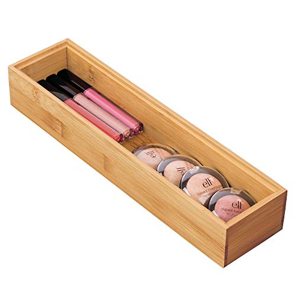 iDesign 41850 InterDesign Stackable Box-Bamboo, 3” x 12” x 2” Formbu Drawer Organizer - 3" x 12" x 2", 3" x 12"