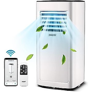 8,000 BTU Portable Air Conditioners Cools up to 350 Sq.ft, Portable AC Built-in Cool, Dehumidifier, Fan Modes, Room Air Conditioner with Remote Control/Installation Kits, White