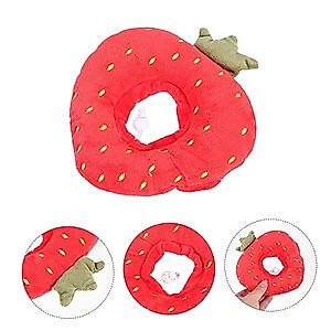 Kisangel 5pcs Cat Collar -bite Collar Donut Decor Cat Calming Collar After Surgery Cat Neck Collars Recovery Dog Collar Cat After-Surgery Collar Pet Red Portable Lint