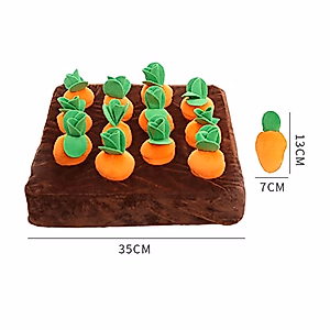 Soft Realistic Vegetable For Creative Pet Plush Toy Stuffed Plant Carrot Interactive Dog Toy Sniff Hide Food Toy For Kit Dog Chew Toy For Large Dogs Dog Chew Toy Pack For Aggressive Chewers Dog Chew