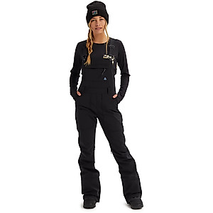 Burton Womens Avalon Bib Softshell, True Black, Small