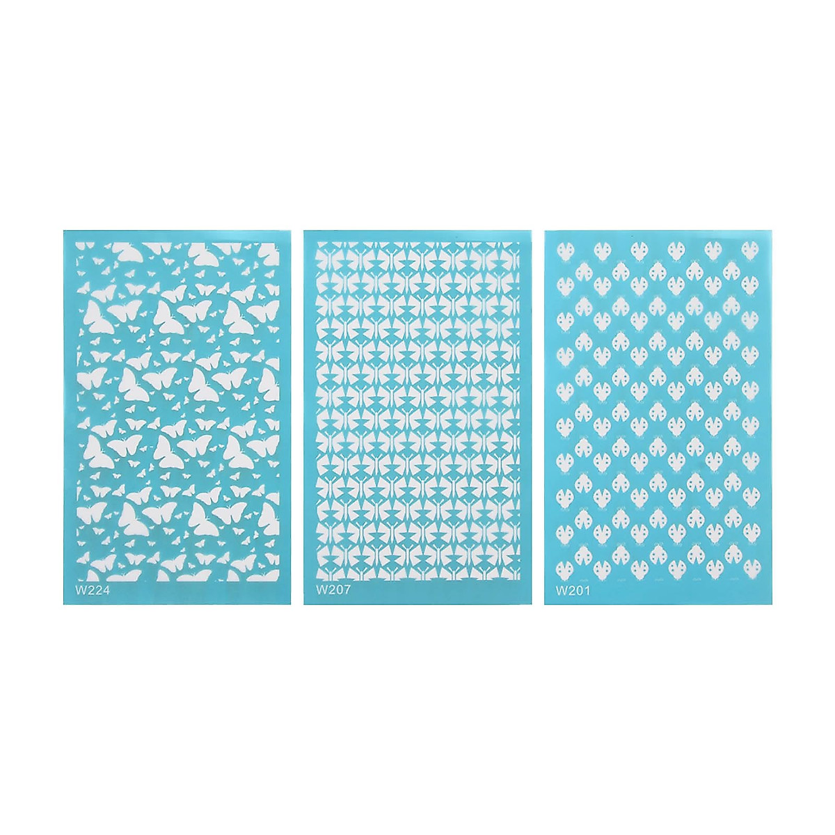 Screen Printing Kit, Reusable DIY Practical Skill Exercises Build Imagination Polymer Clay Silk Screen Stencils for Home Decoration (201, 207, 224)