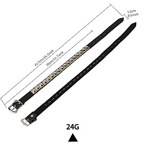 GelConnie Leather Choker Necklace for Women Punk Rock Goth Choker Necklace Metal Spike Leather Collar Necklace Black Choker Halloween Womens Chocker Necklaces Jewelry