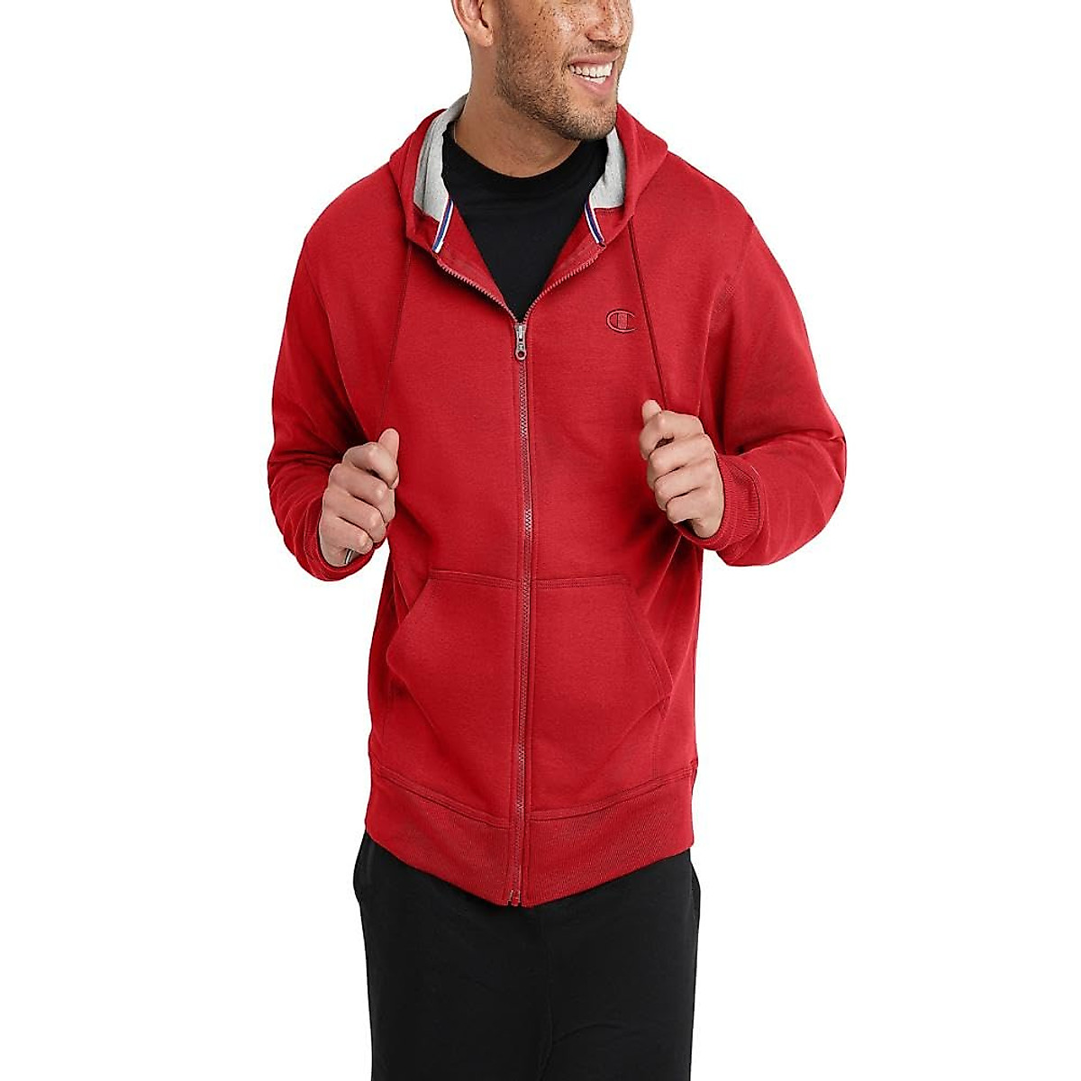 Champion Men's Zip-Up Hoodie, Powerblend, Zip-Up Hoodie Sweatshirt for Men (Reg. or Big & Tall)