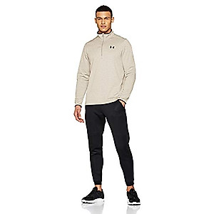 Under Armour Armour Fleece 1/2 Zip, Highland Buff (200)/Black, Small