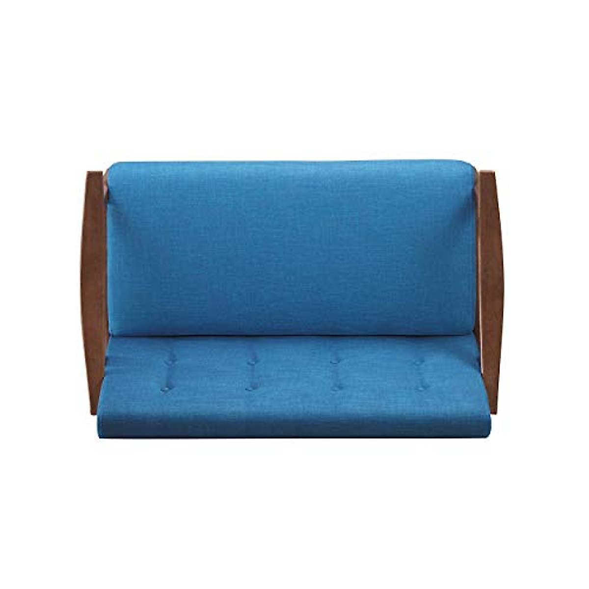 Christopher Knight Home Buda Mid-Century Modern Settee, Navy Blue, Brown
