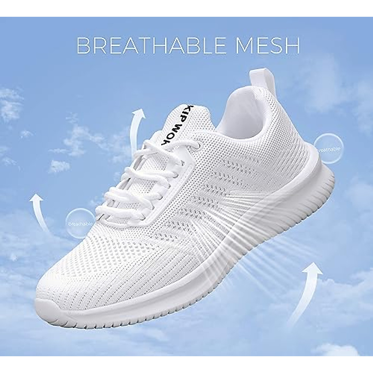 K KIP WOK Walking Shoes Women Fashion Rainbow Sneakers Tennis Shoes Lightweight Travel Artistic Leopard (White2,7B(M) US)