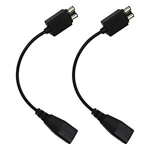 USonline911 2 Set Black AC Power Supply Socket Converter Adapter Cord Cable Compatible with Microsoft Xbox 360, Compatible with Microsoft Xbox One