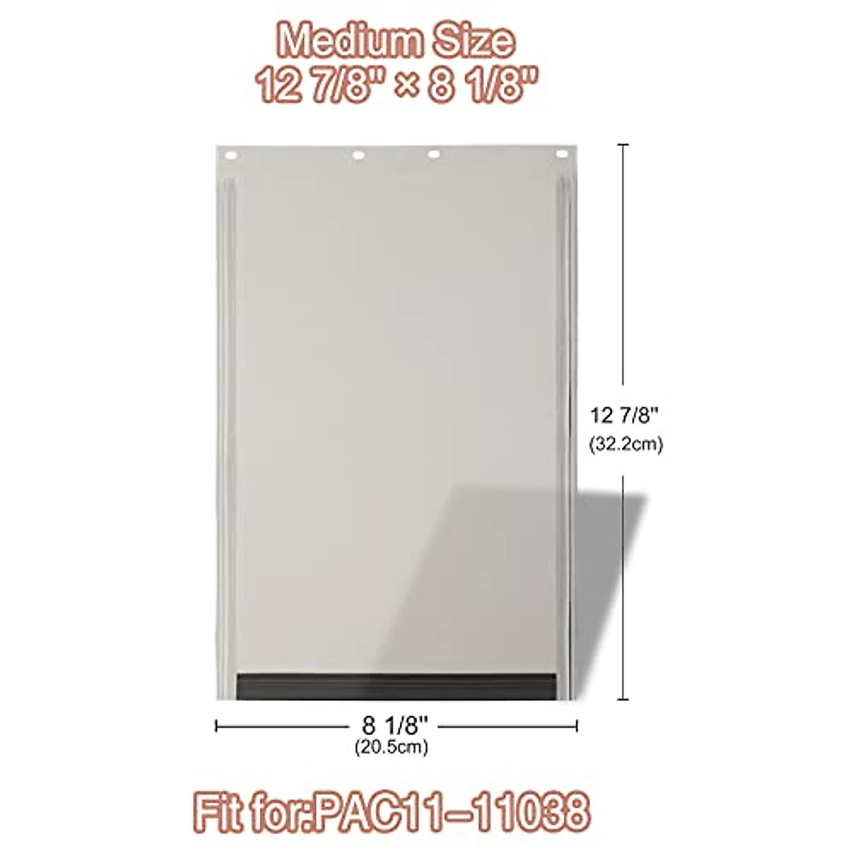 Dog Door Replacement Flaps, Medium Replacement Dog Cat Door Flap Compatible with PetSafe PAC11-11038, Measures 12 7/8'' × 8 1/8'', Durable Doggie Door Flap