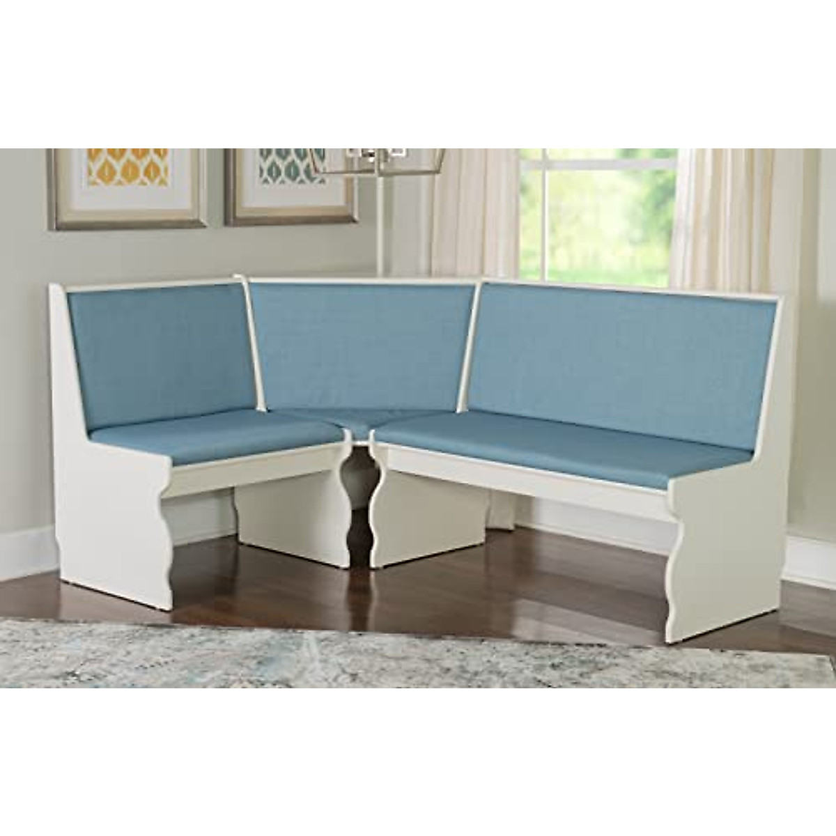 Linon Lucy Capri Blue Nook 66.25 x 34.5 x 50.25