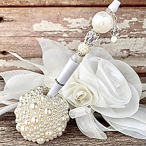 Worthofbest 3/4/5/6/8/10mm Ivory Flatback Pearls with Craft Glue, Flat Back Pearls Beads for Crafting, Round Half Back Pearls for Crafts DIY Makeup Nail Clothes Clothing Accessories Shoes Home Decor