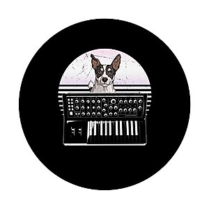 Jack Russell Terrier Dog Modular Synthesizer Keyboard PopSockets Swappable PopGrip