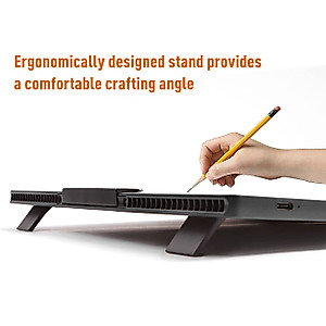 YINGWOND Rechargeable A4 LED Light Pad with Padded Case, Tracing Light Box w/Riser Stands and Paper Clip, 6 Levels of Brightness, Type-c Cable, Wireless Diamond Painting Light Board