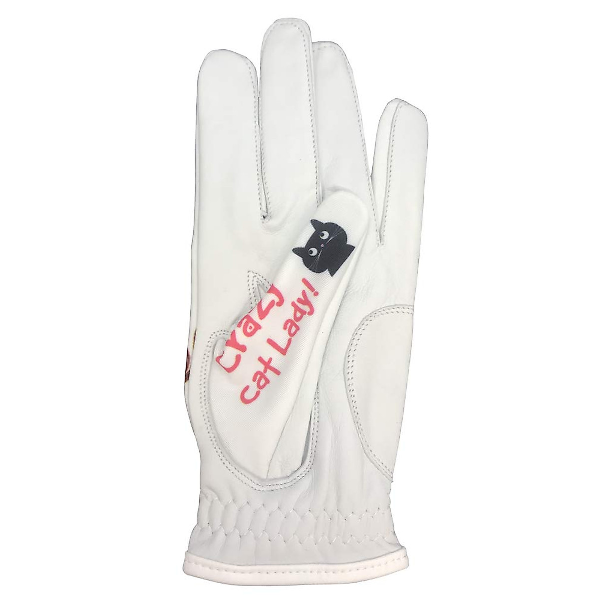 Giggle Golf Women's Golf Glove (Medium, Worn On Left Hand, Cat)