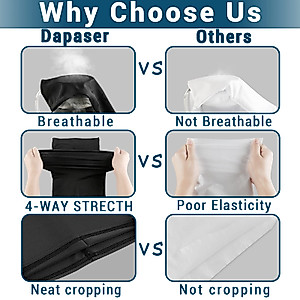 Dapaser 8 Pack Neck Gaiter Balaclava Gator Face Mask UV Protection Breathable Face Bandanas Neck Cover for Men Women