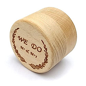 ZZYINH AN207 Personalized Engraving Rustic Wedding Wooden Ring Box Jewelry Trinket Storage Container Holder Custom Small Jewelry