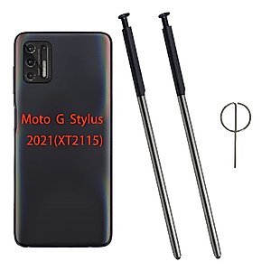 2 Pcs for Moto G Stylus 2021 Pen Replacement LCD Touch Pen Part for Motorola Moto G Stylus XT2115 All Verison Touch Pen with 1 Pcs Eject Pin(Aurora Black)