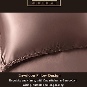 GRIPITHPY 4PCS Satin Comforter Cover Set, Full/Queen Size Luxury Silk Like Satin Duvet Cover Set, Breathable Soft Bedding Set with Quilt Cover, Flat Sheet, Pillowcase (Queen, Leopard Print)