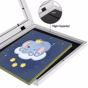 WUIRCCX 9x12 Kids Art frame,Front Opening with HD Glass,Horizontal and Vertical Art Display For Kids Artwork,Photos,Crafts,Drawing(White,2-Pack)