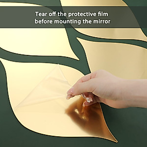 Amyhill 15 Pack Acrylic Mirror Wall Stickers Teardop Mirror Stickers Wall Decor Wavy Mirror Stickers Removable 3D Wall Decals Art for Living Room Bathroom Home Decoration (Gold,Teardrop)