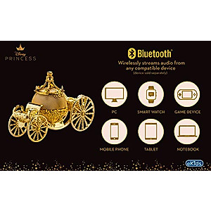 Cinderella Carriage Bluetooth Speaker, Stylish Speakers Bluetooth Wireless for Audio Streaming, Ideal Portable Speaker, Perfect Cinderella Accessories for Girls