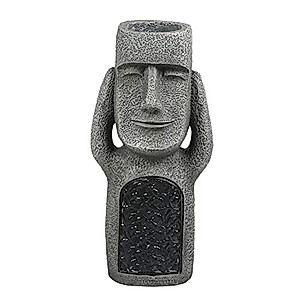 VELIHOME Outdoor Statues Decoration,Statue Path,Pathway Statues,Path Outdoor Statues,See Hear Speak No Evil Garden Easter Island Statues,Creative Garden Resin Sculpture Outdoor (C)