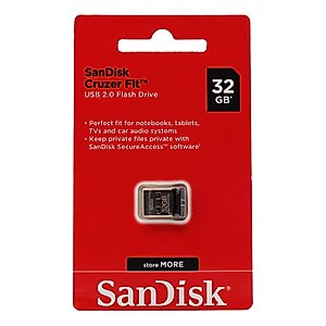 SanDisk 32GB Cruzer Fit USB 2.0 Flash Drive - SDCZ33-032G-G35