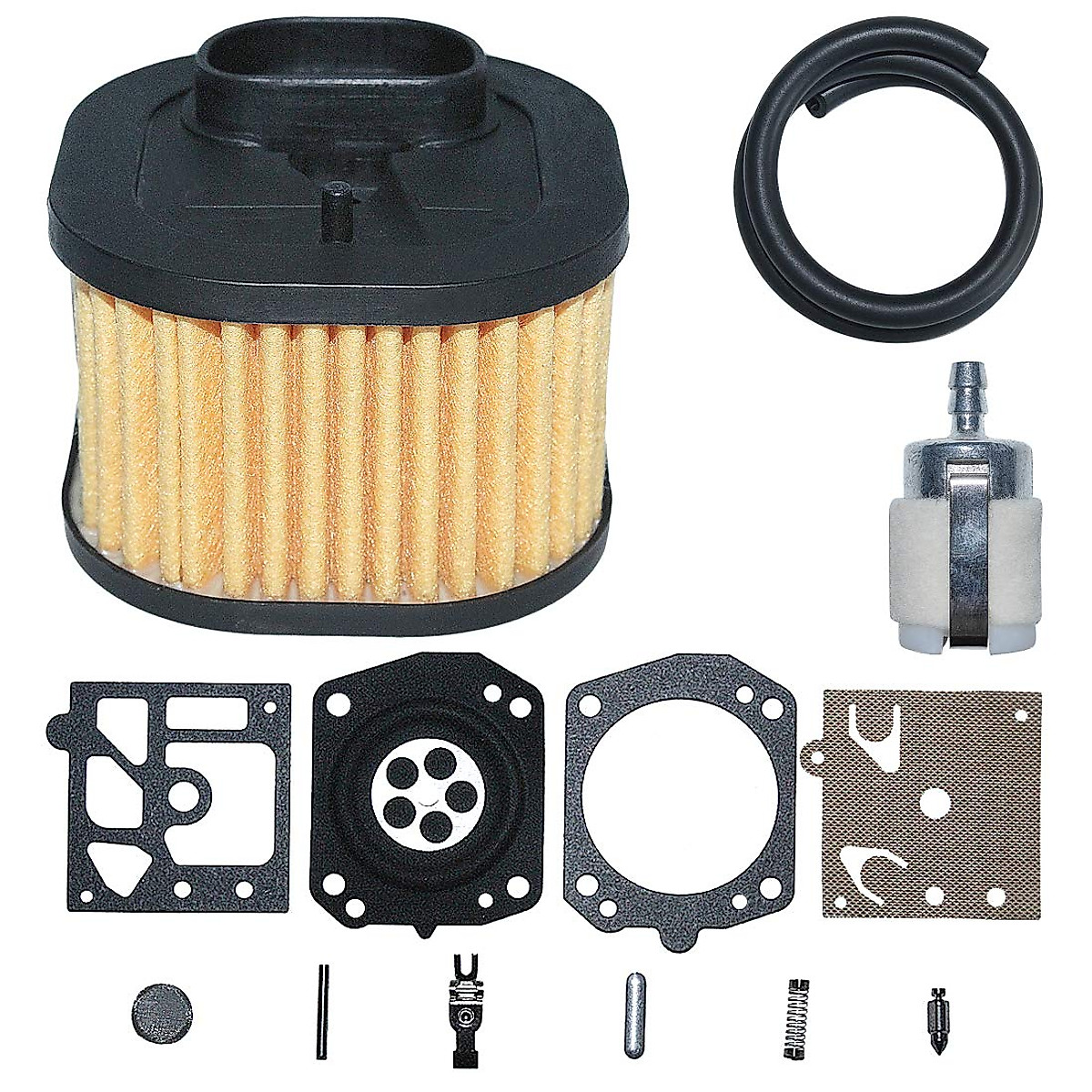 AUMEL 503818001 Heavy Duty HD Air Fuel Filter Line Kit For Husqvarna 372 372XP w/Walbro K10-HD Carburetor Repair Kit.
