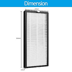 XD6070 XD6075 True HEPA Filter Allergen Remover, Compatible with Rowenta PU4010 - PU4015, PU4020 - PU4025 Intense Pure Air Bedroom Auto Purifier, 2 Pack