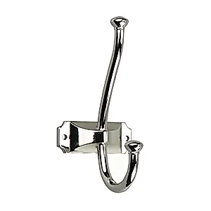 TUNNY 5 Pack Simple Coat Hooks - Shiny Nickel Coat Hooks Towel Hook for Entry Shoe Cabinets, Wardrobes Bathroom Bedroom Furniture Hardware