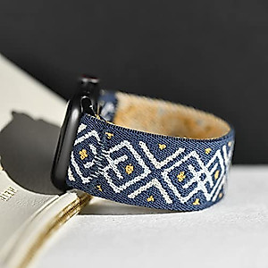 Tefeca Unity Series Elastic Compatible/Replacement Band for Apple Watch/Apple Watch Ultra(Sea Fish,M fits 6.5-7.0 inch wrist, 41/40/38mm)