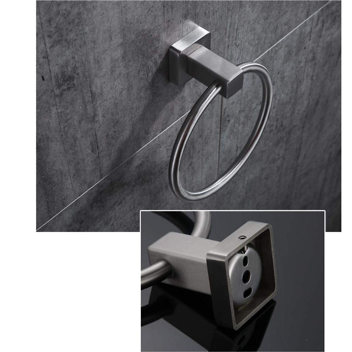 Towel Ring,Coat Hook,Towel Hooks,Bathroom Hand Towel Circle Rings Door Hanger Towels Rack Bathroom Hardware Set Wall Mount Stainless Steel