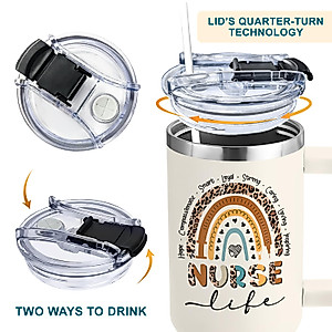 TAMUNBEE Nurse Gifts For Women - Nurse Week, Appreciation, Birthday, Christmas, Mothers Day Gifts for Nurses - Tumbler 40oz With Handle & Straw