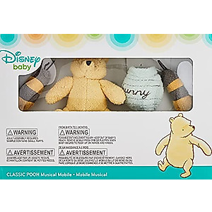 Disney Winnie The Pooh Classic Pooh Ivory, Sage, Butter Musical Mobile with Hunny Pot and Bees, Ivory, Sage, Butter, Brown