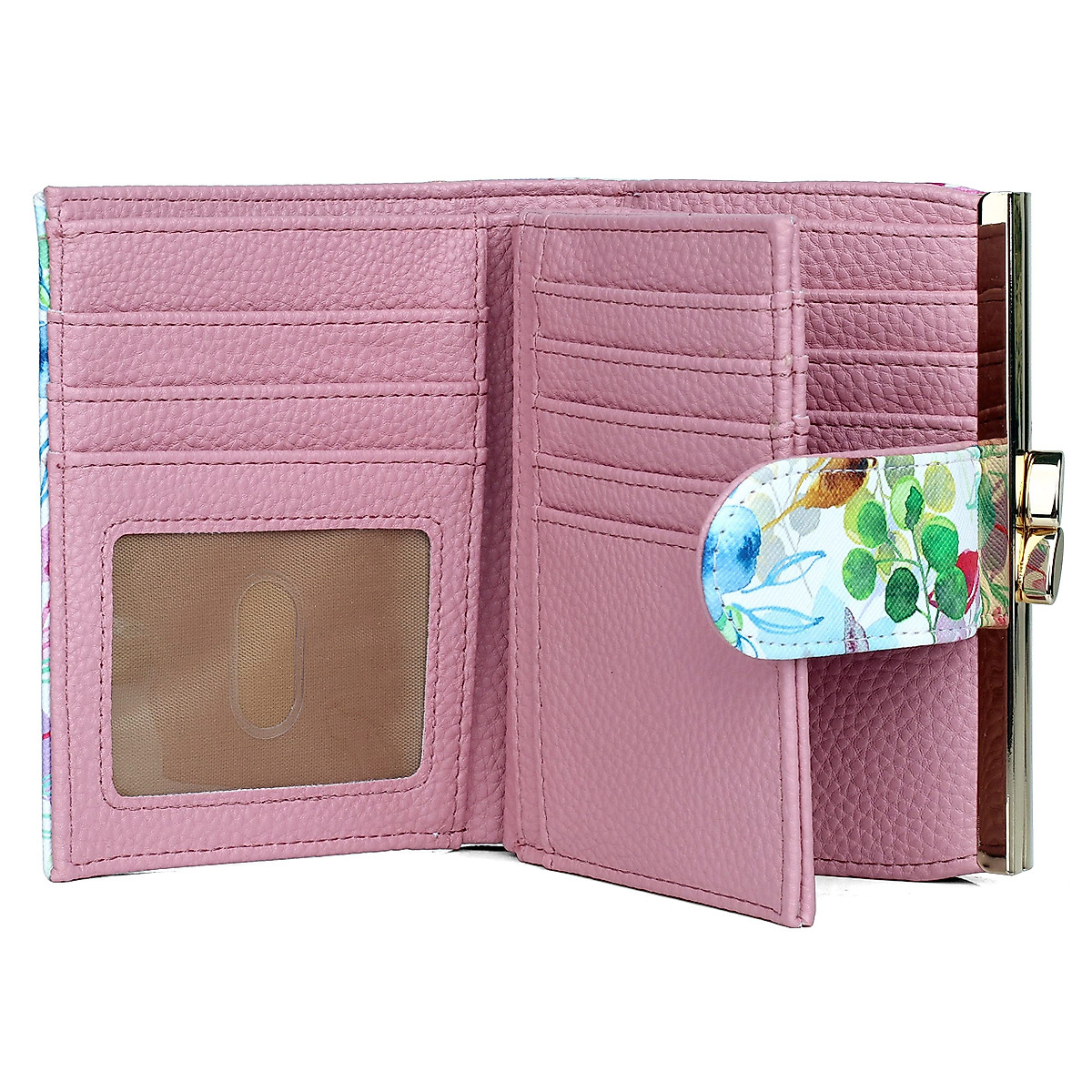 Julia Buxton Watercolor Floral Vegan Leather Lexington Wallet