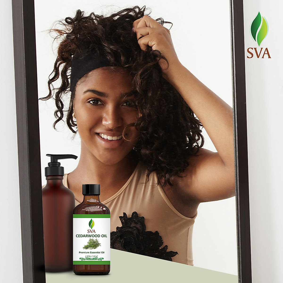 SVA Cedarwood Essential Oil – 4 Fl Oz – 100% Natural Cedar Juniperus Mexicana Oil - for Diffuser, Hair Care, Face, Skin Care, Aromatherapy, Scalp and Body Massage, Soap and Candles – with Dropper