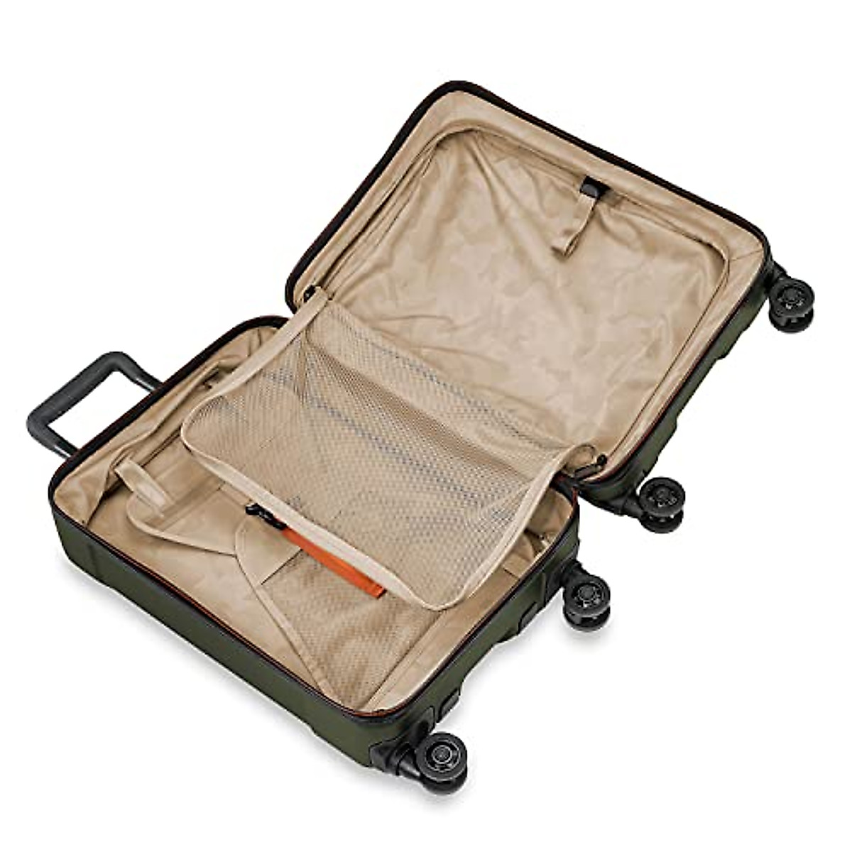 Briggs & Riley Torq Hardside Carry On Luggage with Spinner Wheels 22 inch. USB Charging Port, TSA-Friendly Locks, Easy Access Hinged Front Pocket, Green