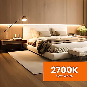 Feit Electric A19 LED Light Bulb, 40W Equivalent, Dimmable, 450 Lumens, E26 Med Base, 2700K Soft White, 90 CRI, 8.8W Standard Glass Filament Lighting Bulbs, 13-Year Lifetime, A1940/927CA/FIL/4, 4 Pack