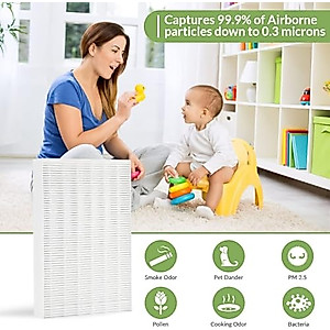 6 Pack HPA300 HEPA Replacement Filter R,for Honey well HPA300, HPA200, HPA100, HPA090 Series,HPA5300 Replaces Part HRF-R3 & HRF-R2 & HRF-R1